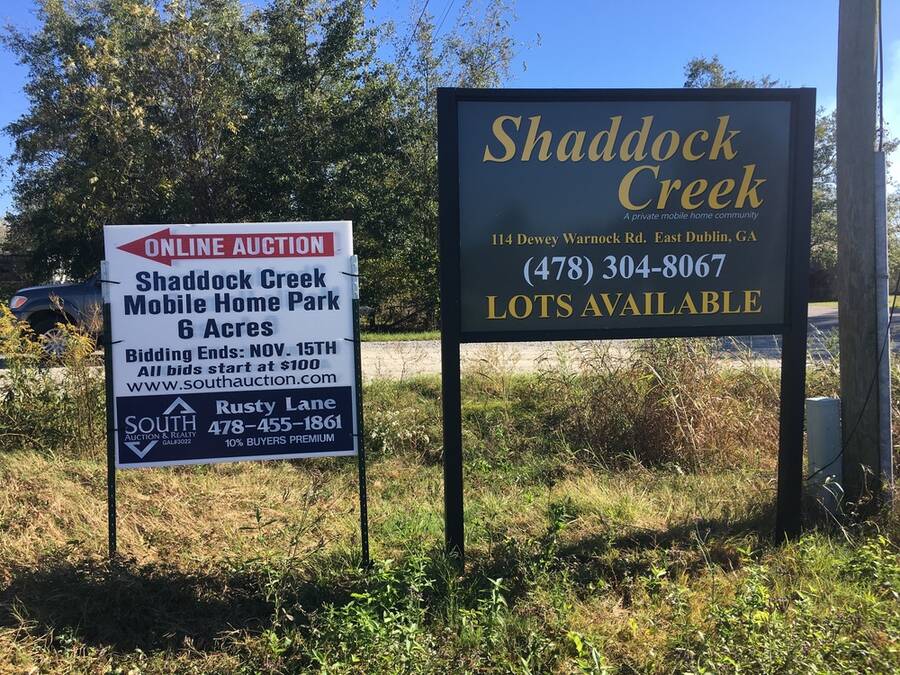 Shaddock Creek Mobile Home Park | 114 Dewey Warnock Road, Dublin, GA ...